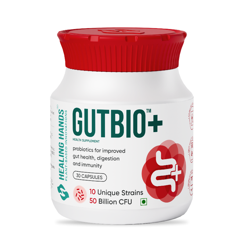 GutBio Plus 10 Unique Probiotics Strains 50 Bn CFUs I 30 Caps